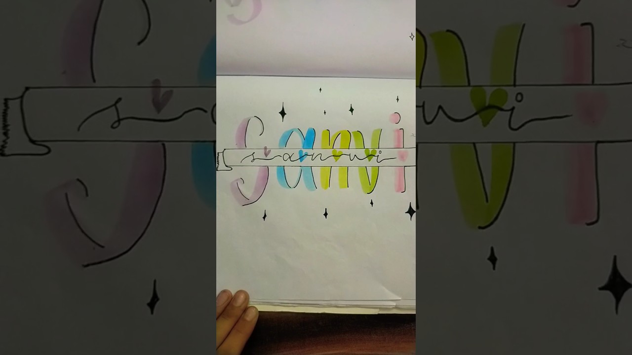 Sanvi Name in Calligraphy #shorts #viral #calligraphy - YouTube
