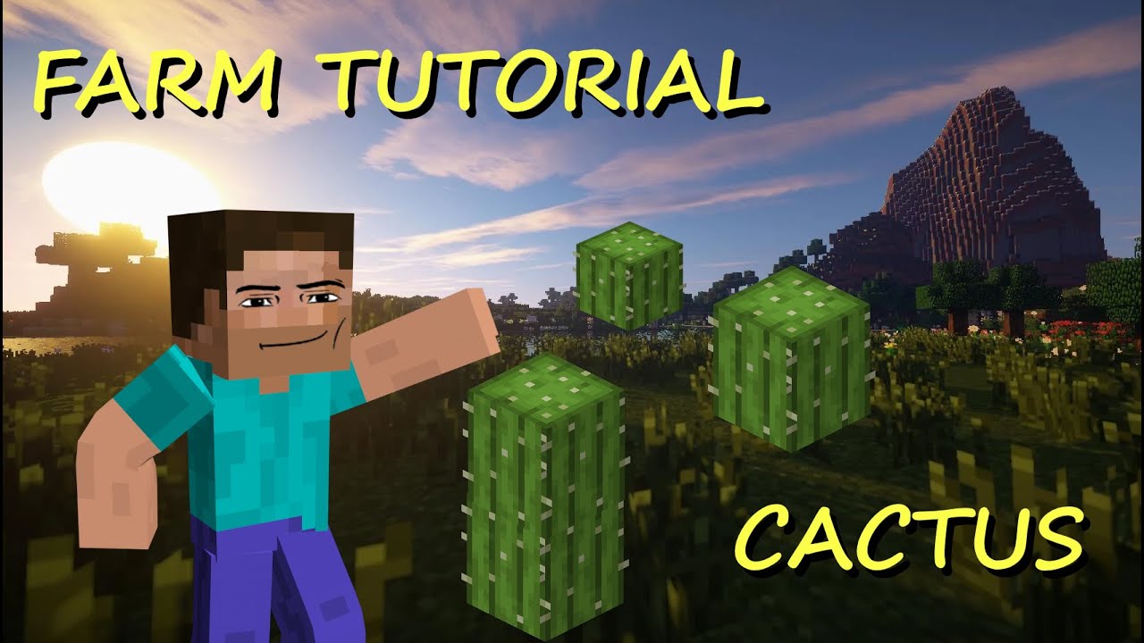 Minecraft Cactus Farm Tutorial - YouTube