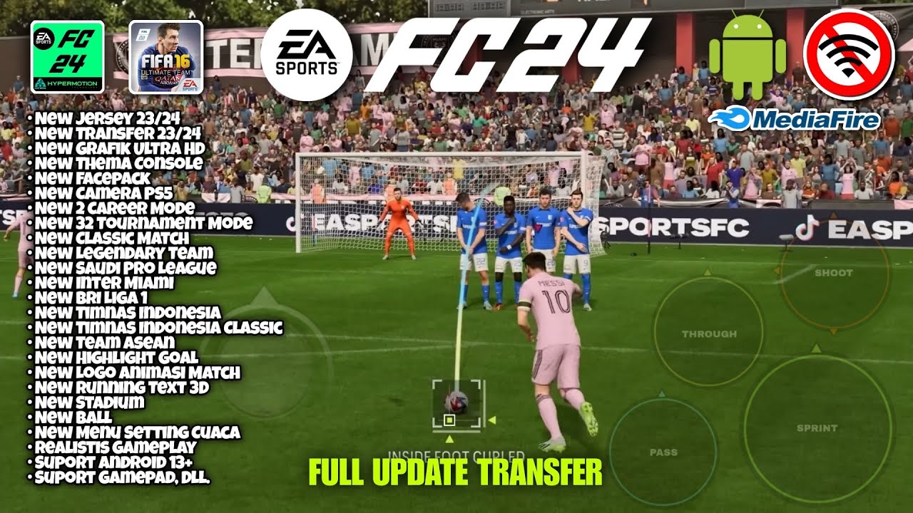FIFA 16 MOD FC 24 FULL UPDATE TRANSFER 23/24 & NEW TOURNAMENT MODE ...