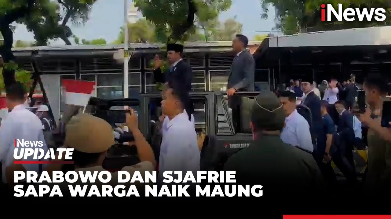 Momen Prabowo Ajak Sjafrie Naik Maung ke Istana dan Sapa Warga usai Serah Terima Memorandum ...