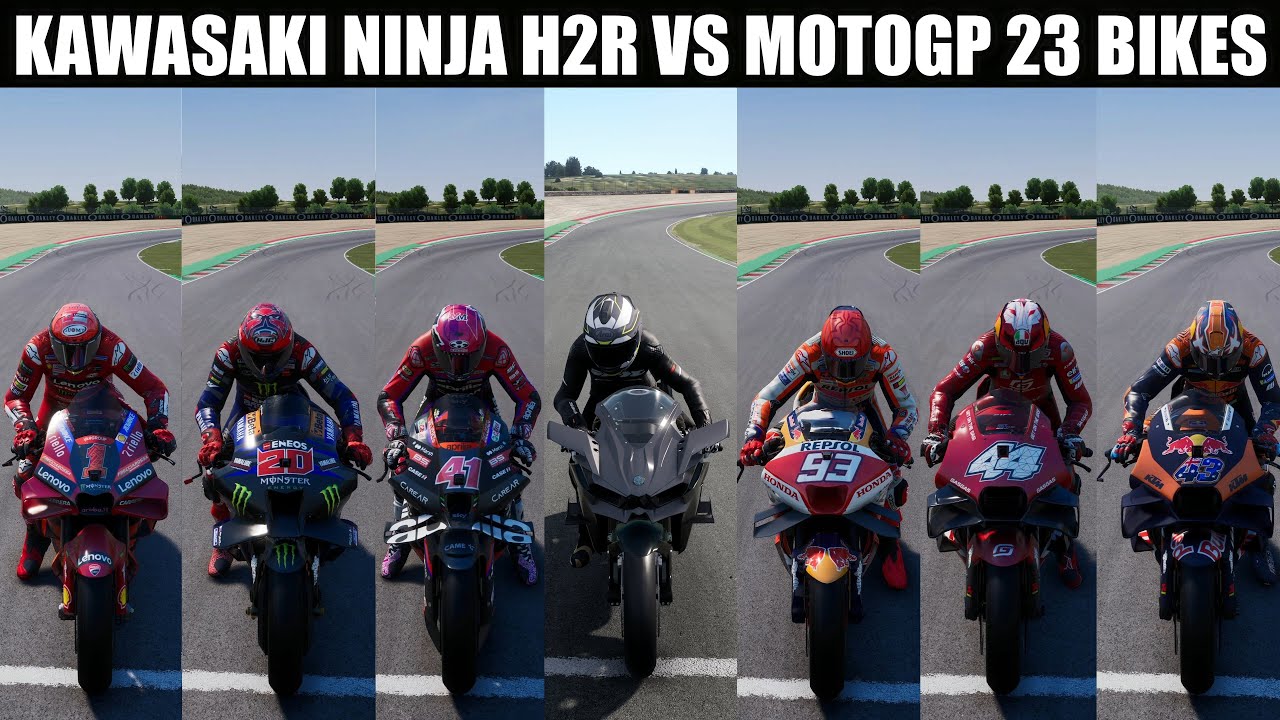 Is Kawasaki Ninja H2R Fast Enough TO Beat MotoGP 23 Bikes ? | Ninja H2R ...