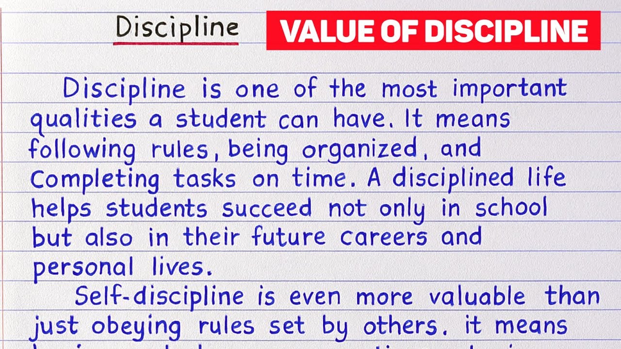 Essay On Discipline in Students Life || Value Of Discipline in Student ...