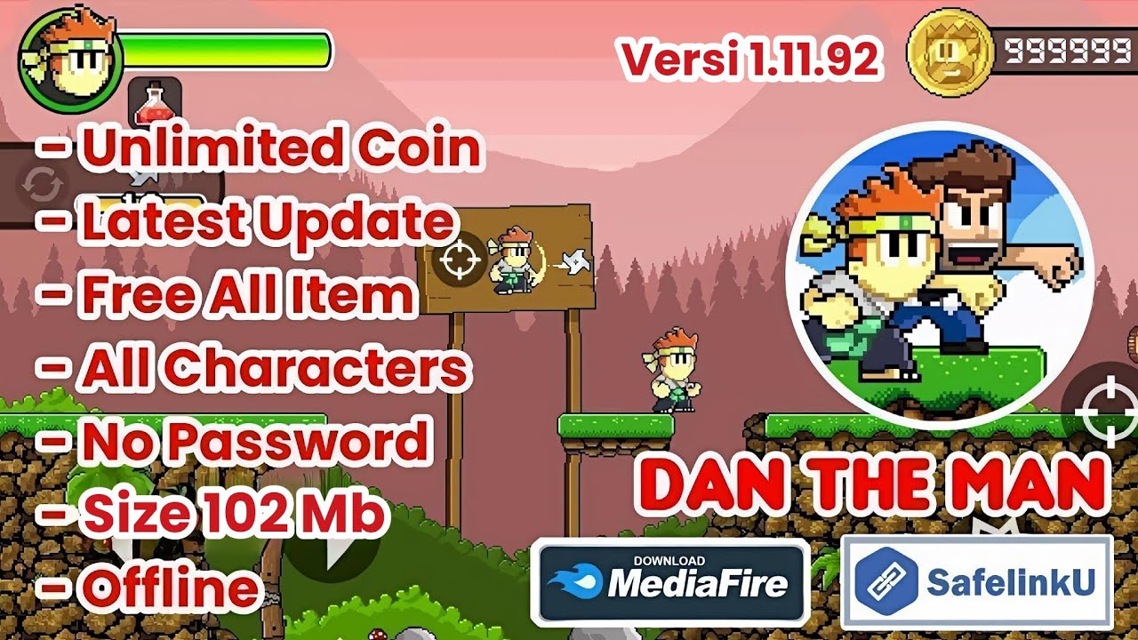 Download Dan the Man mod apk terbaru Unlimited coin and No Password ...