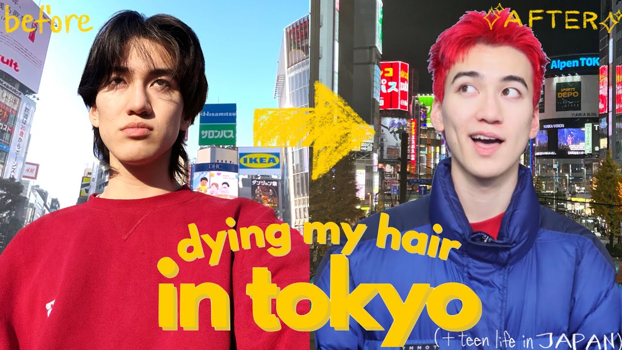 i dyed my hair in tokyo, japan (shibuya, hair show, high school ...