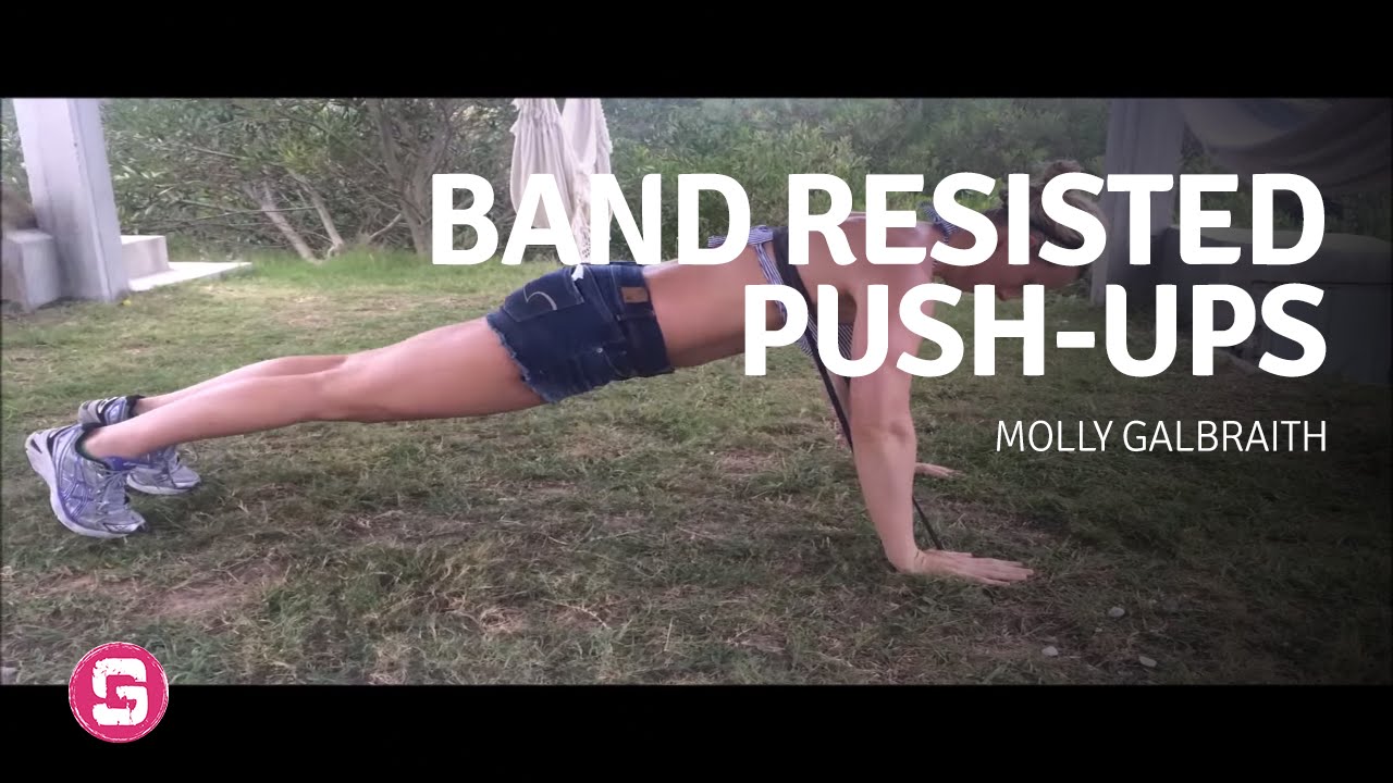 Band Resisted Push ups - YouTube
