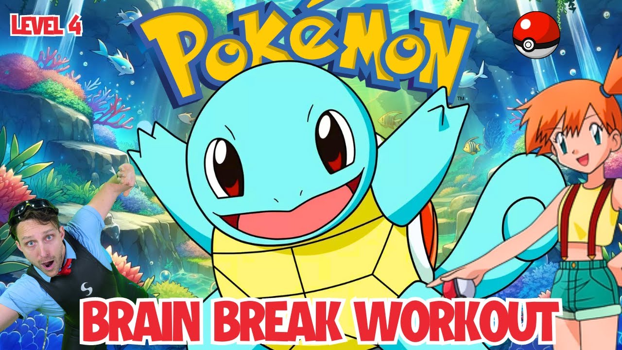 Pokemon Squirtle Adventure | Kids Brain Break, Movement Exercises & PE ...