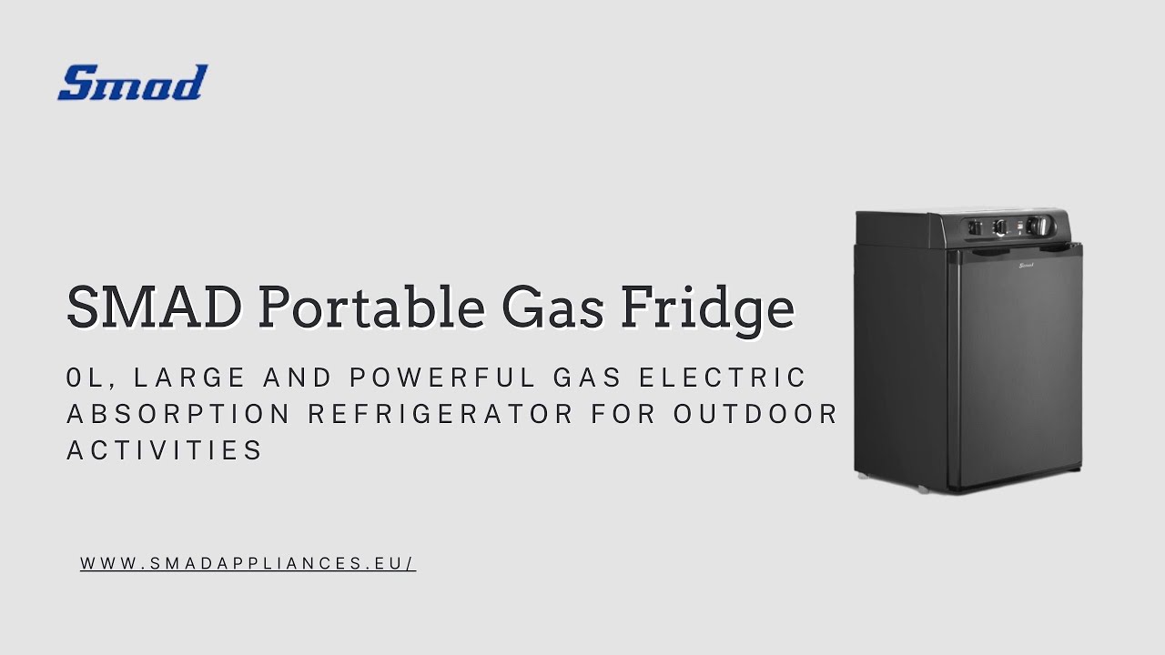 60L Portable Gas Fridge: 3-Way Power, Silent & Durable - YouTube