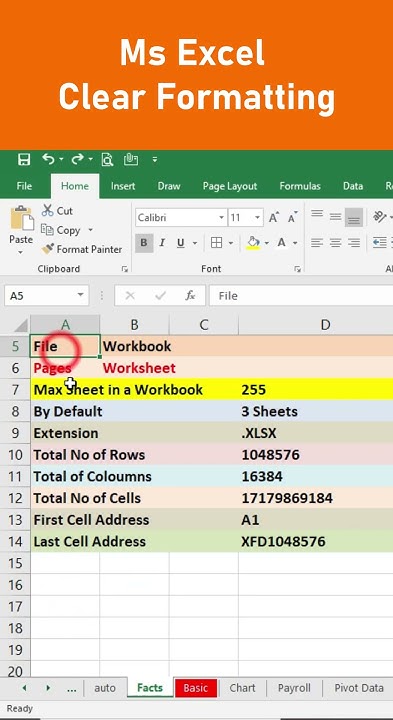 MS Excel Clear Formatting #excel - YouTube