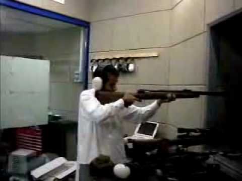 iraqi shooting a powerful gun - YouTube