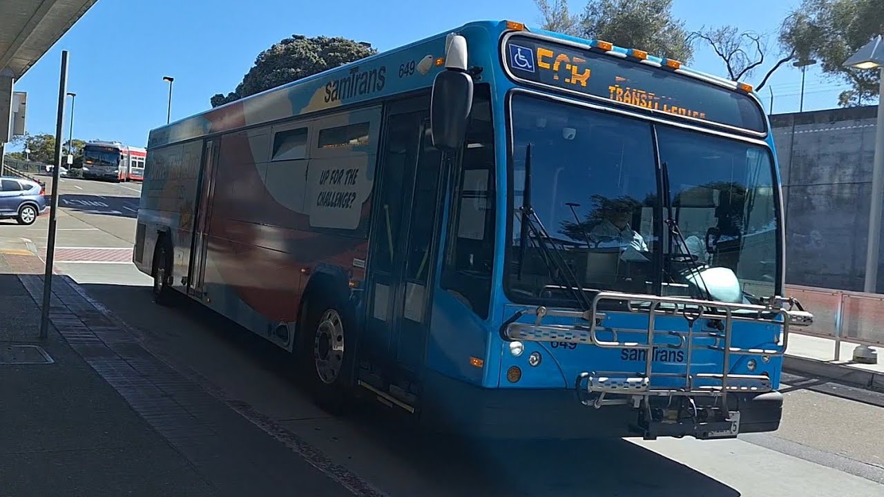 SamTrans: 2017 Gillig BRT 40' #649 on Route ECR to Palo Alto Transit ...