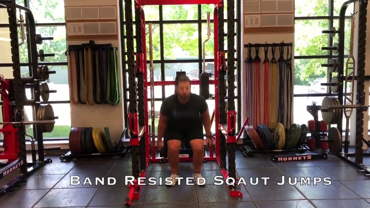 Band Resisted Squat Jumps - YouTube