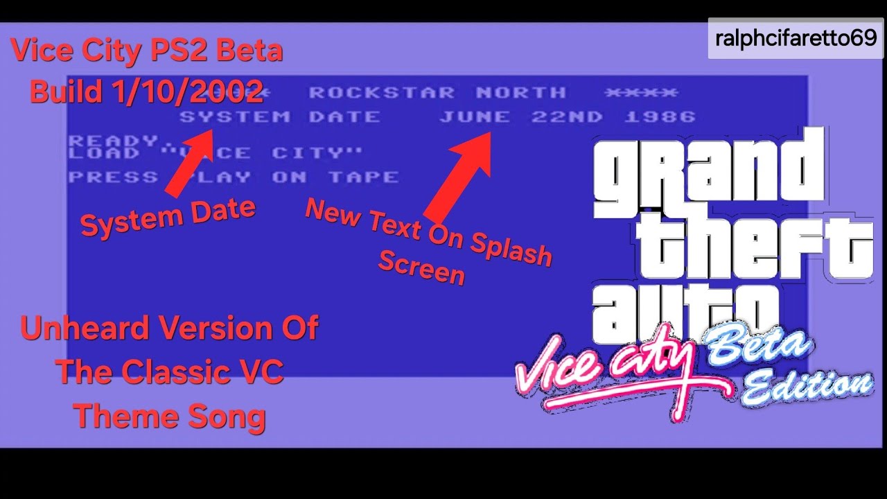 GTA Vice City PS2 Beta Build [1/10/2002] - Beta Version Of The Vice ...