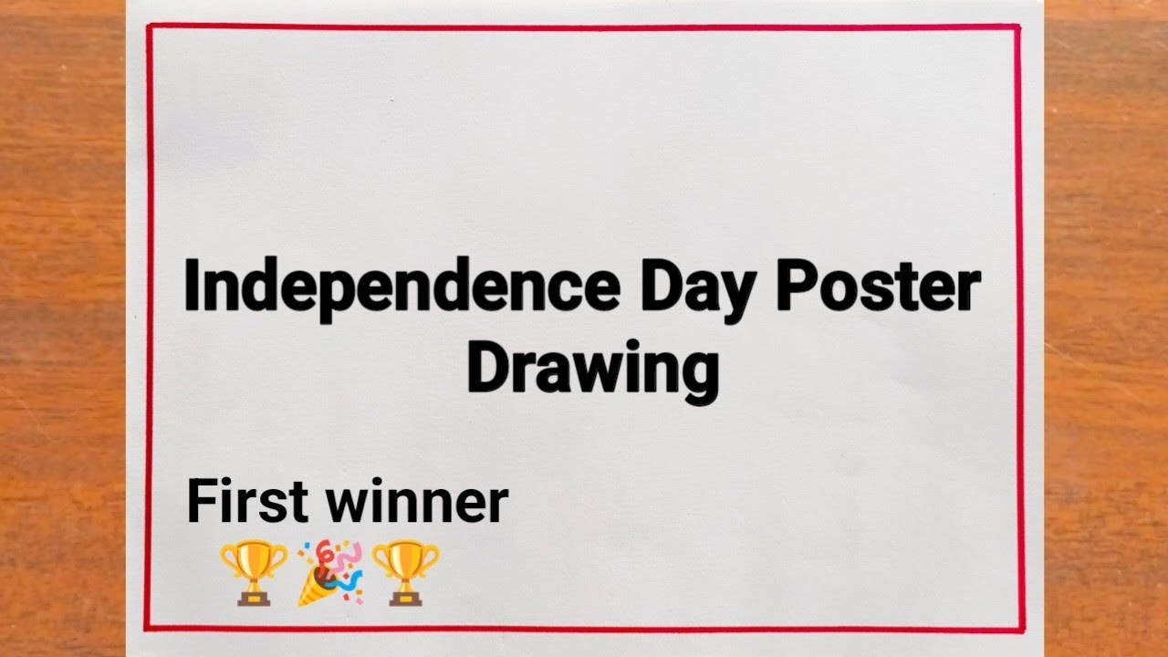 Independence Day Drawing / Independence Day Poster Drawing Easy Steps ...
