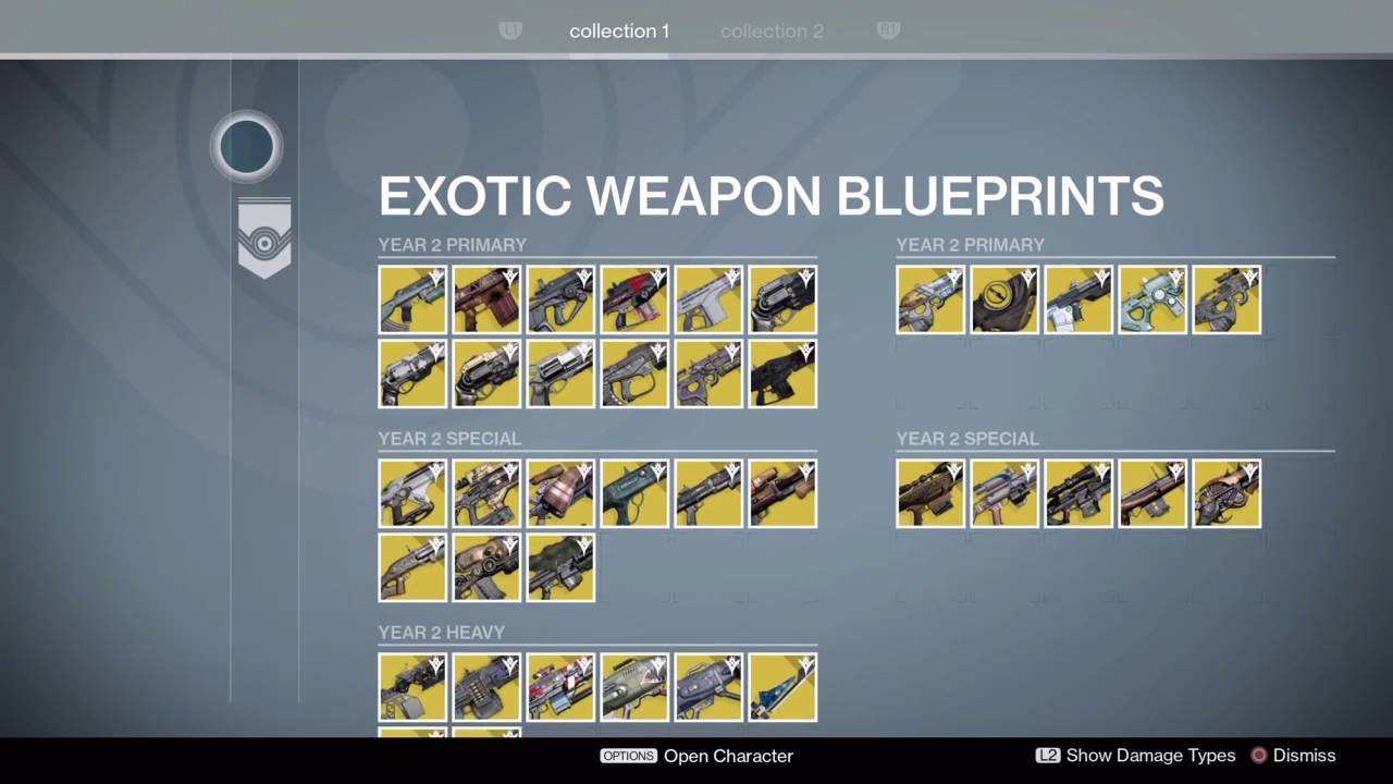 EVERY EXOTIC WEAPON IN YEAR 2 AND 1 - Destiny - YouTube