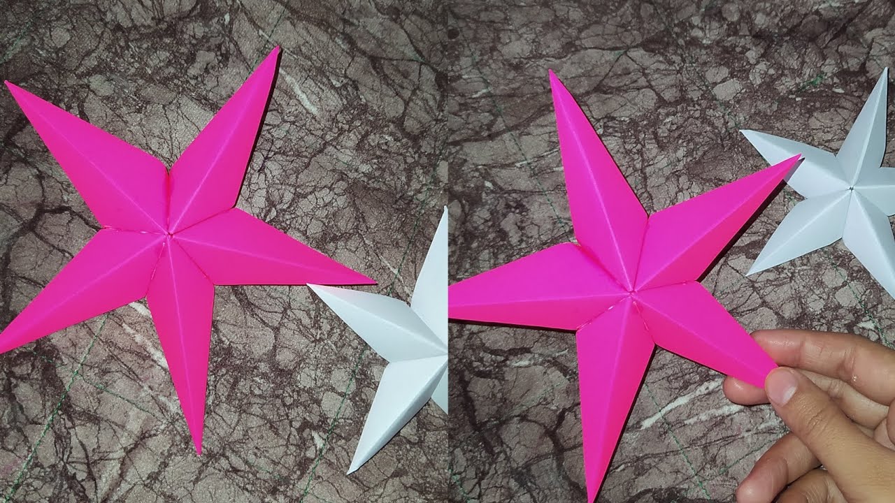How To Make 3D Star With Paper || Full Tutorial Video ||3d Star making ...