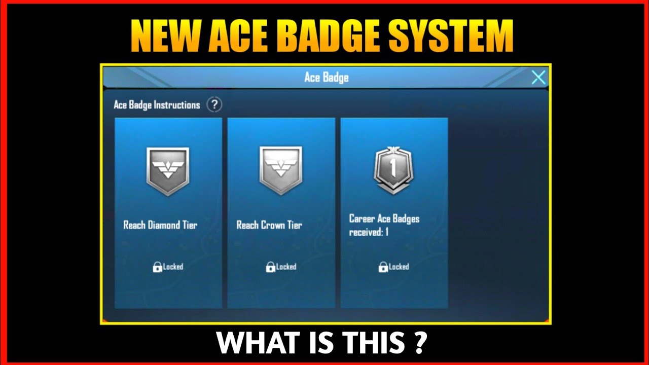 New Ace Badge System in Pubg Mobile | Ace Badge System Explain - YouTube
