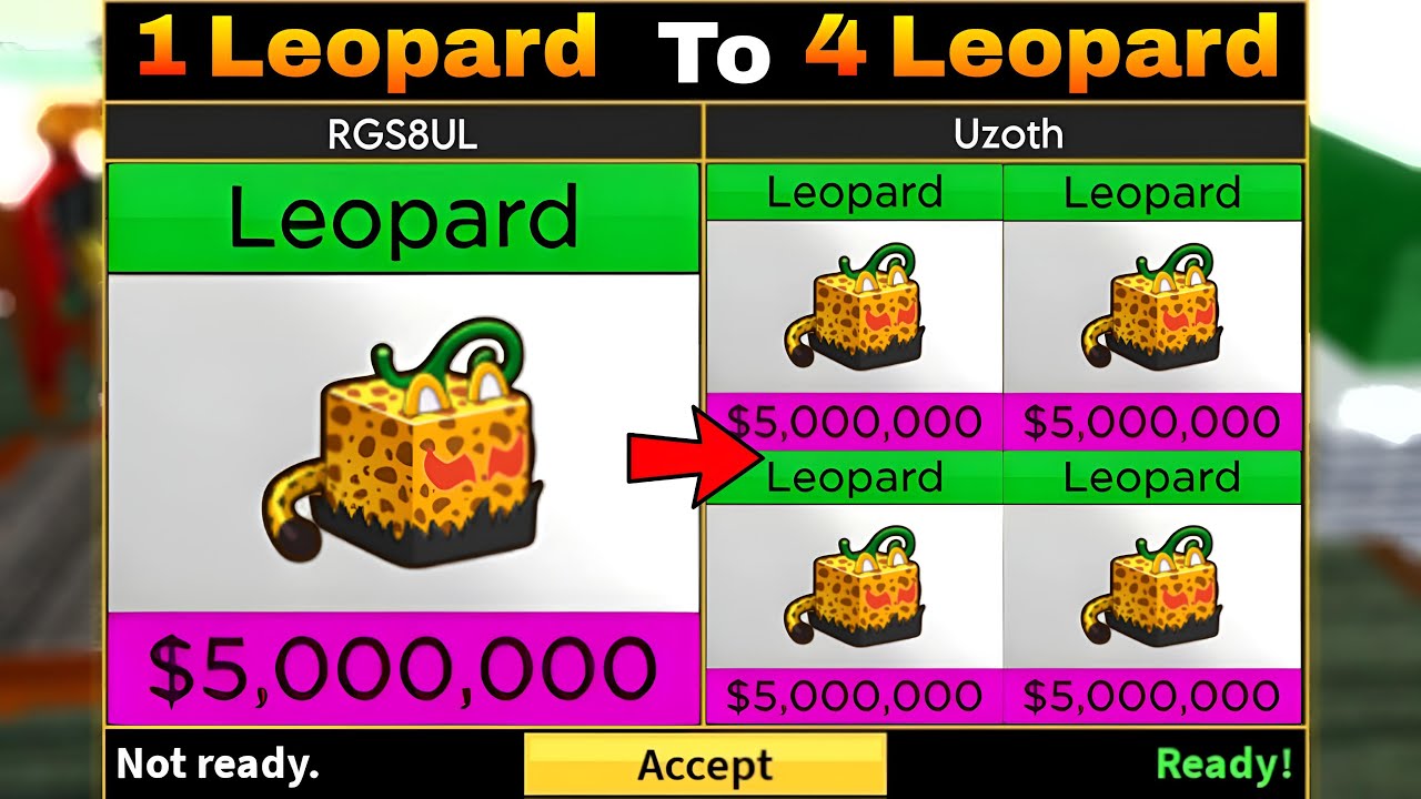 Trading From 1 Leopard To 4 Leopard's (Blox Fruit) - YouTube