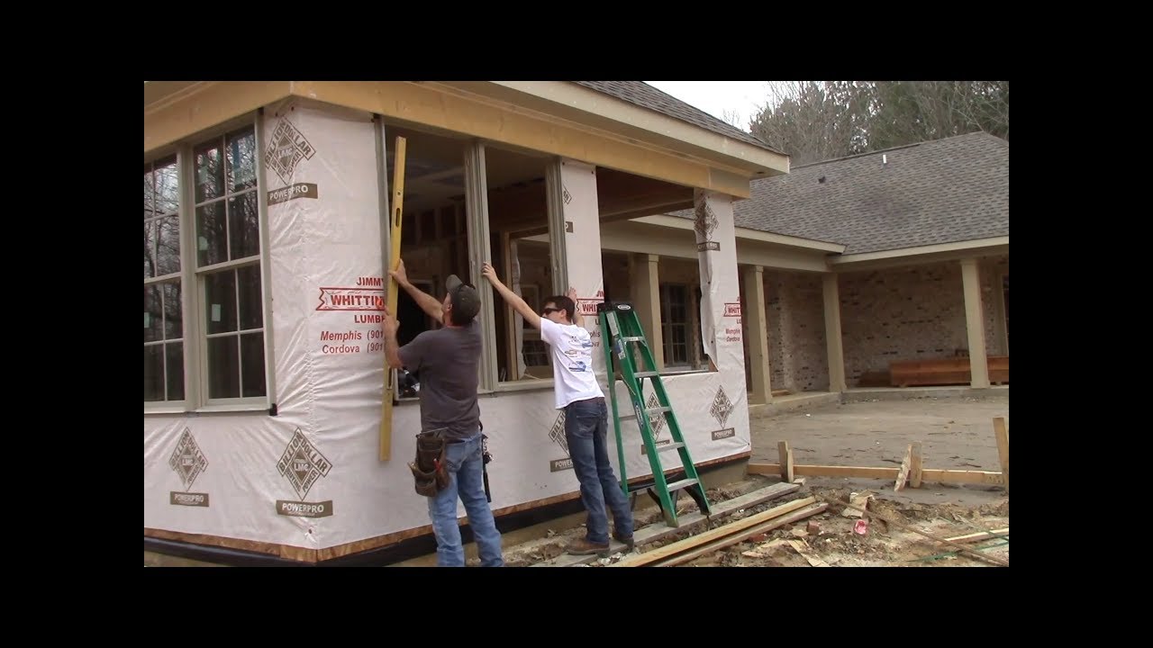 House wrap/Installed windows - YouTube
