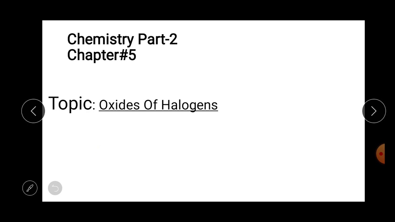 Chemistry Part 2. CH#5. Oxides of Halogens. - YouTube