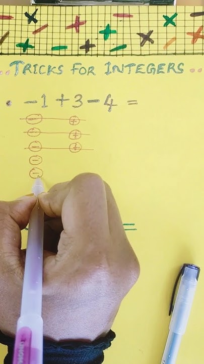 TRICKS for adding and subtracting three INTEGERS...#study #education # ...
