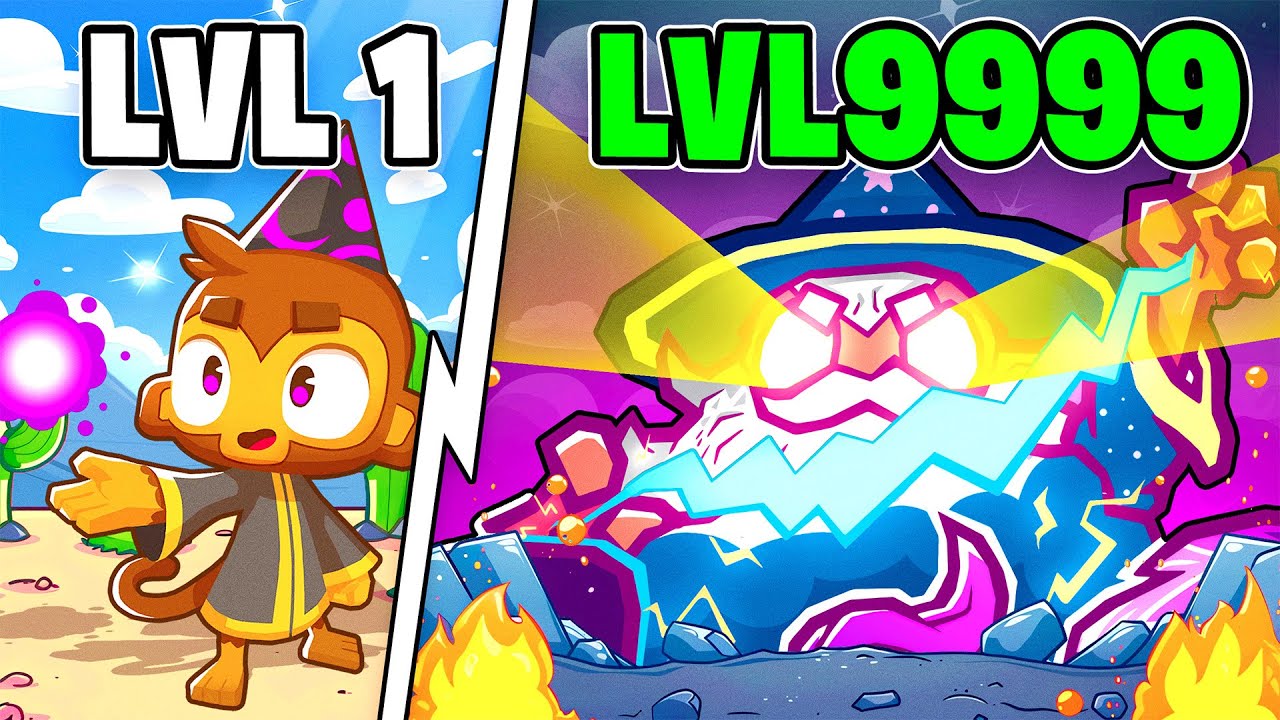 Upgrading MONKEY WIZARD into GOD MONKEY in BLOONS TD 6 - YouTube
