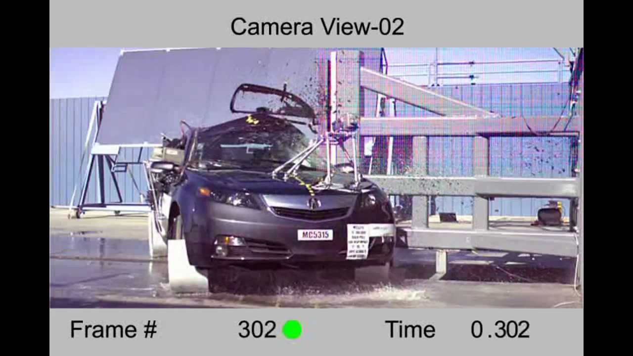 Acura TL | 2012 | Pole Crash Test | NHTSA | CrashNet1 - YouTube