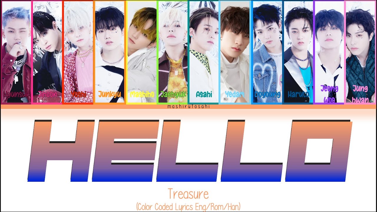 Treasure - Hello Color Coded Lyrics (Eng/Rom/Han) - YouTube