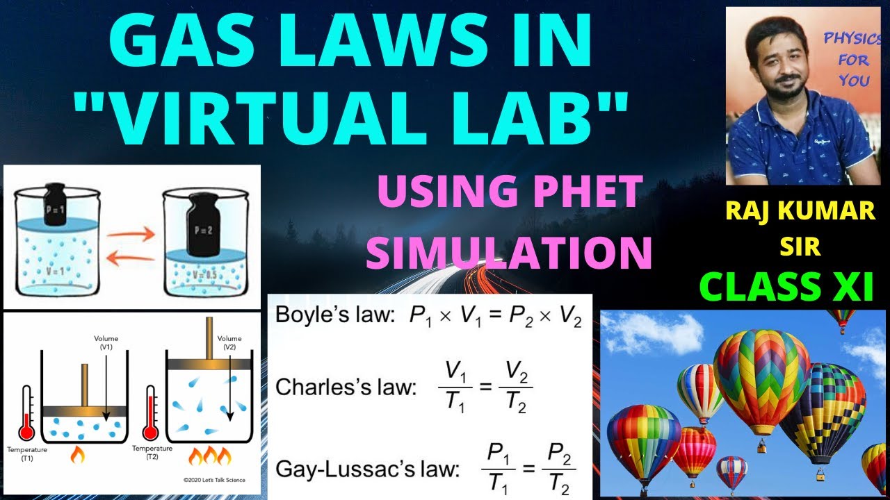 GAS LAWS IN VIRTUAL LAB, CLASS XI & CLASS X, EXPLAINED IN BENGALI ...