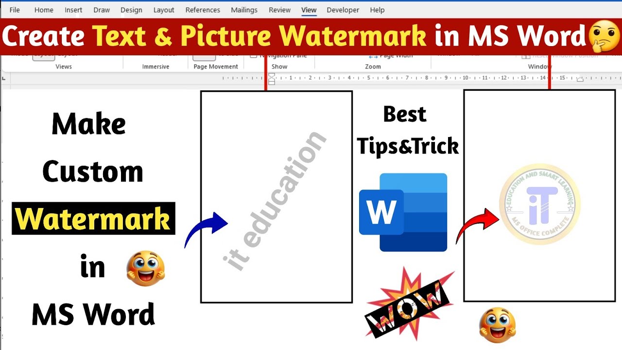 Add WATERMARK to Your MS Word Document in SECONDS! - YouTube