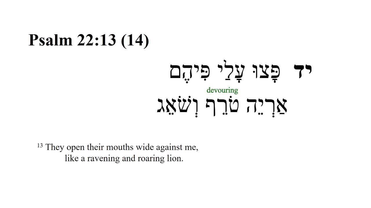 Psalm 22 Hebrew Bible Speaker With English Captions YouTube