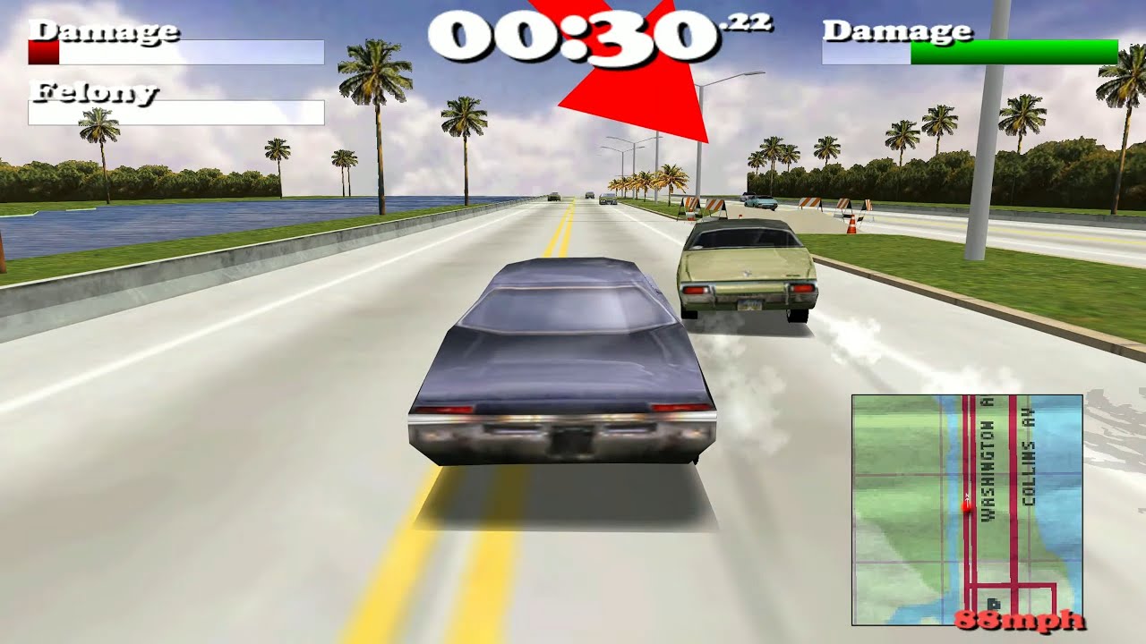 Driver (1999) Widescreen - Miami Pursuit 1! PC Windows 11 - YouTube