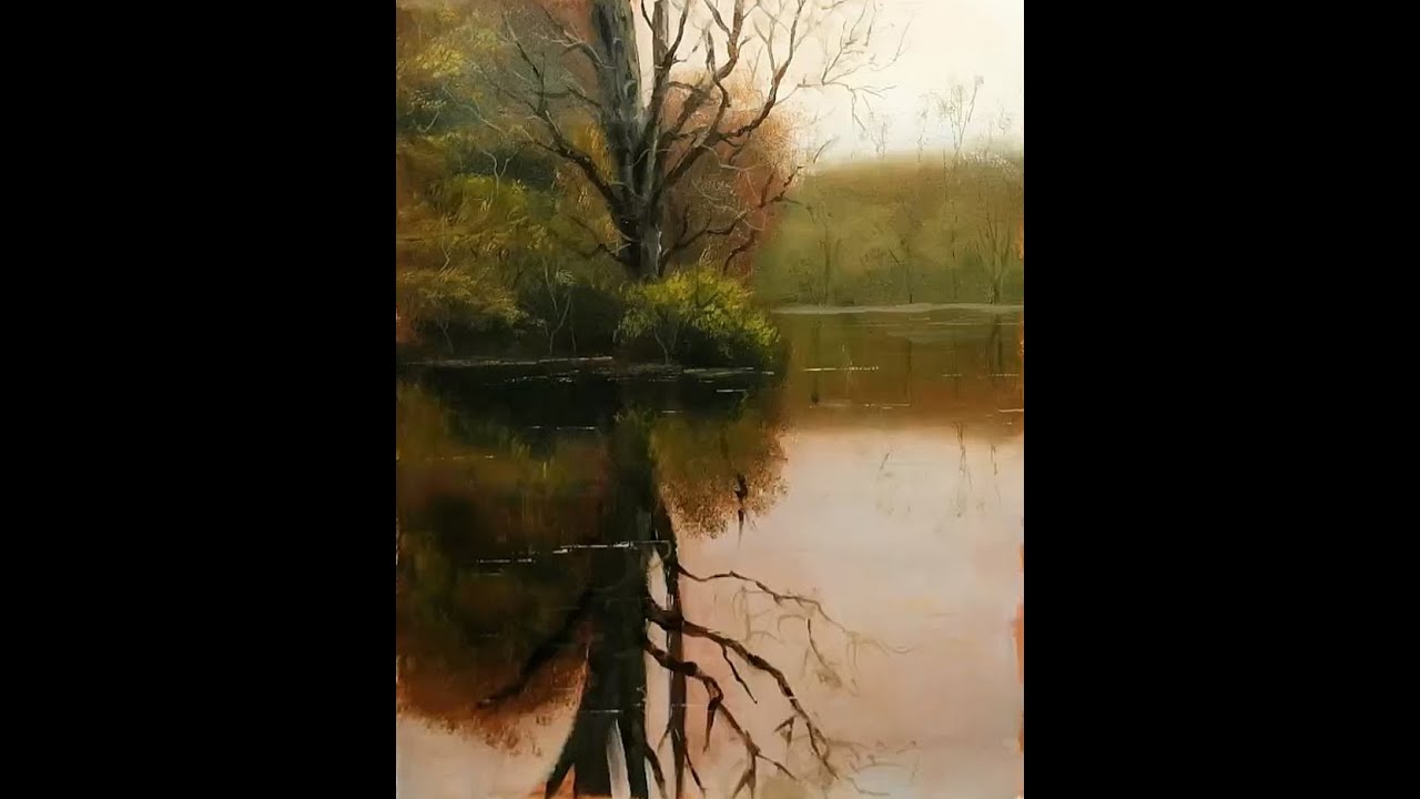 How to paint a landscape study for tones and shapes in a time-lapse ...