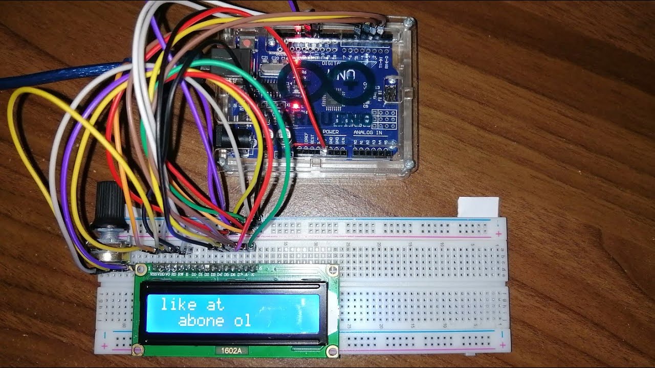 Arduino Lcd Ekran Yazı Yazma Youtube
