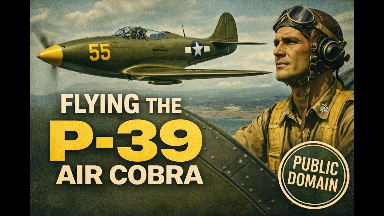 "Flying the P-39 Air Cobra – WWII Fighter Pilot Training Film (Public ...