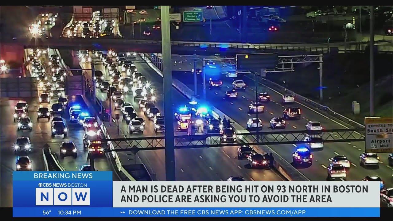 Pedestrian killed on Route 93 in Boston - YouTube