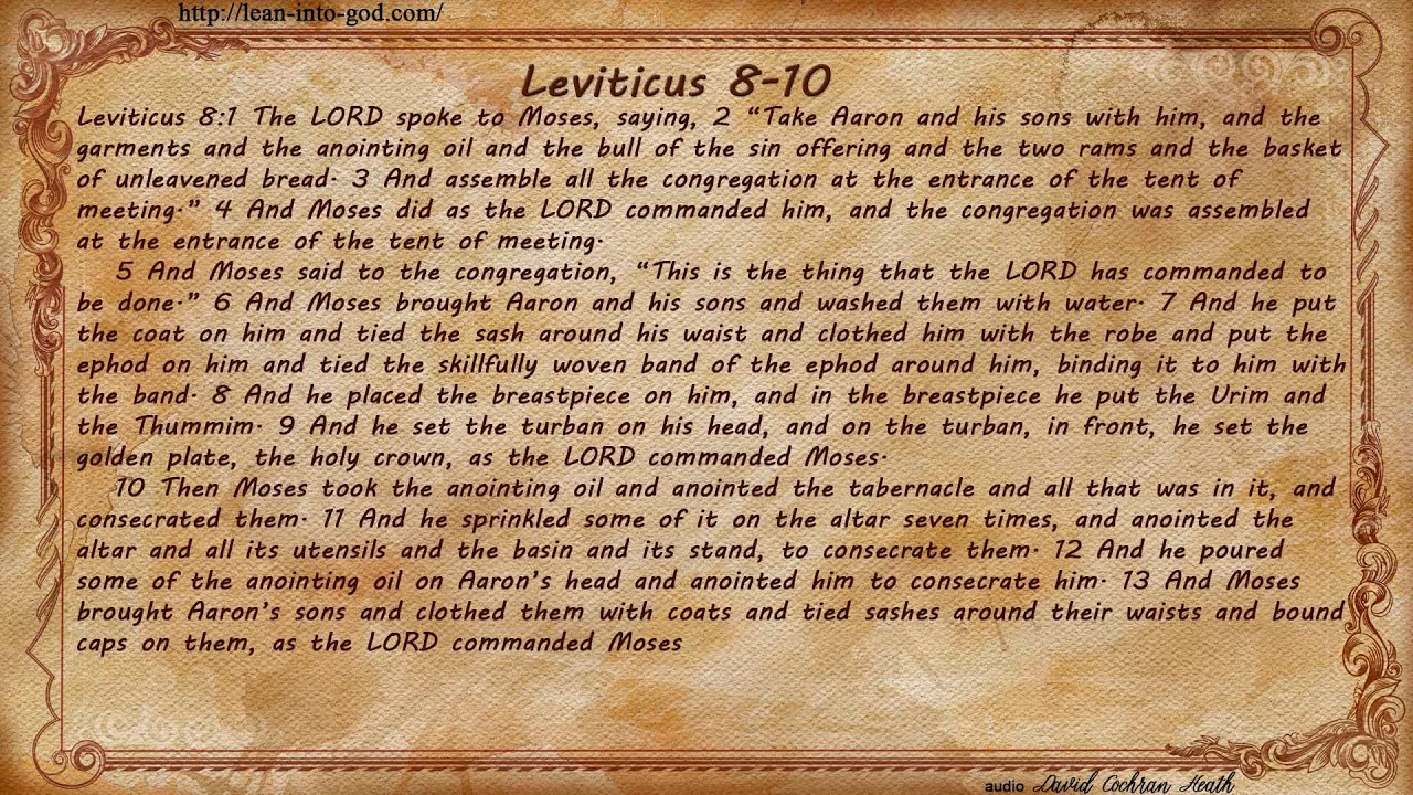 Leviticus 8-10 - YouTube