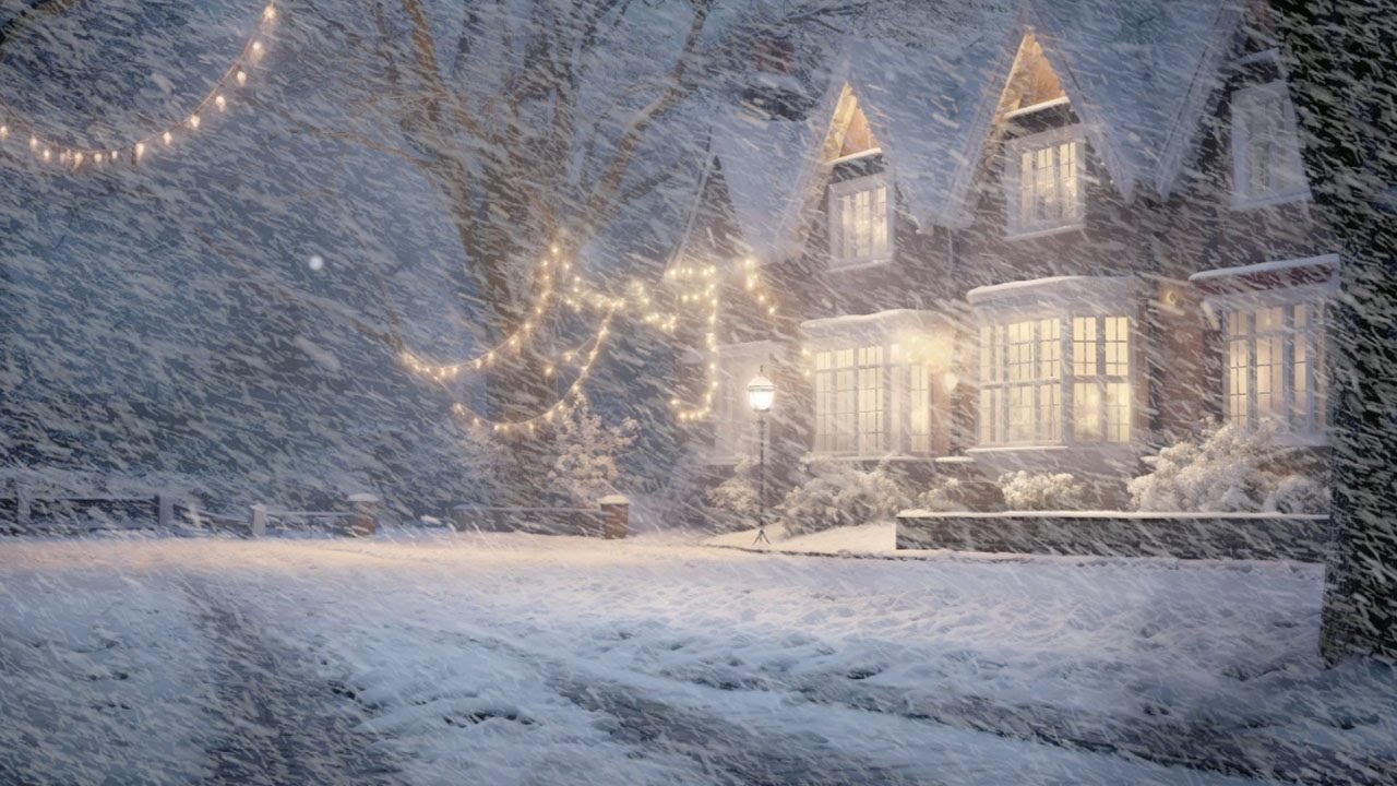 Snowstorm in a Mountain House┇Howling Wind and Falling Snow | Cold Wind ...