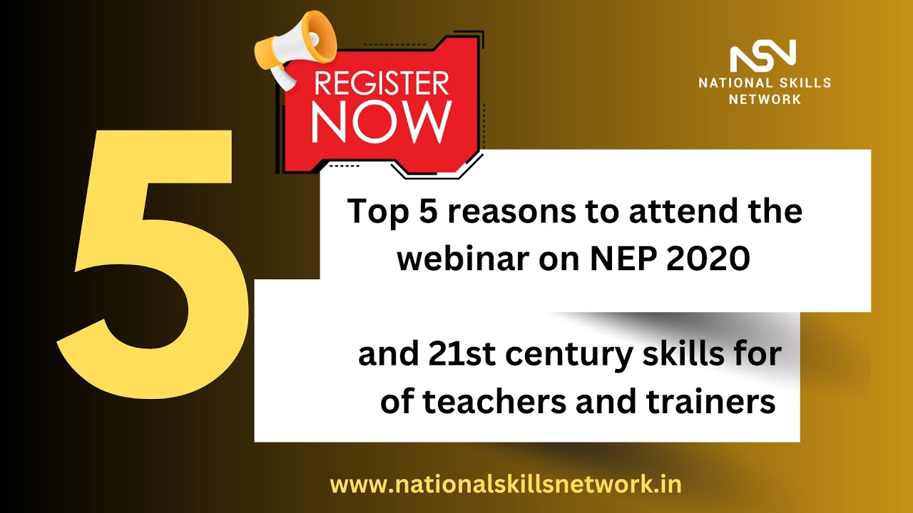 Top 5 reasons to learn about NEP 2020, Future Skills and Technology for ...