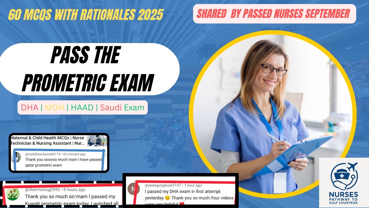 Prometric MCQs September 2025 | Nurse Specialist Exam Prep (DHA, MOH ...