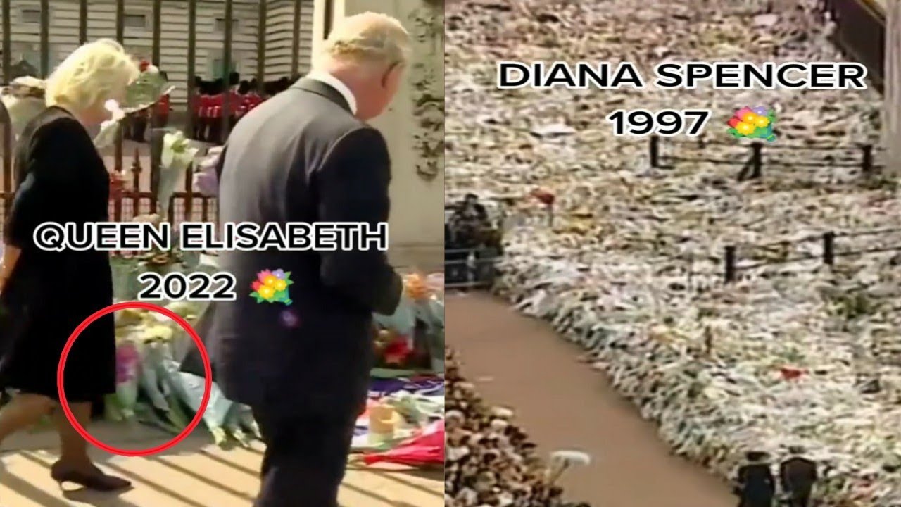 QUEEN ELIZABETH 2022 VS DIANA SPENCER 1997 - YouTube