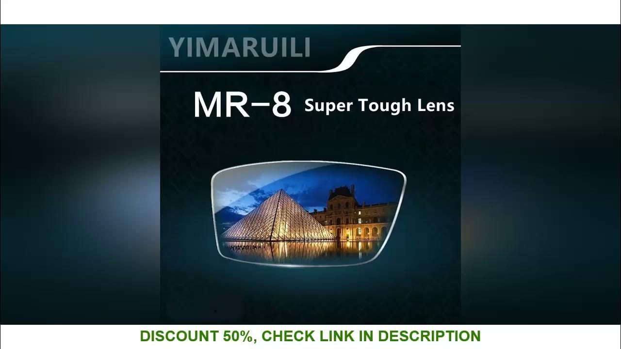 YIMARUILI 1.61/1.67 MR-8/MR-7 Ultra-Tough Lens HD Wear-Resistant Anti-Ultraviolet Anti-Blue ...
