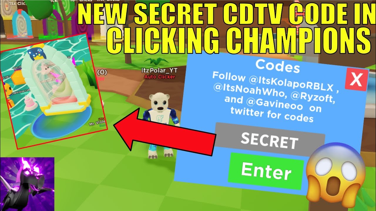 NEW *SECRET* CDTV CODE IN CLICKING CHAMPIONS! FREE REALM! || Roblox ...