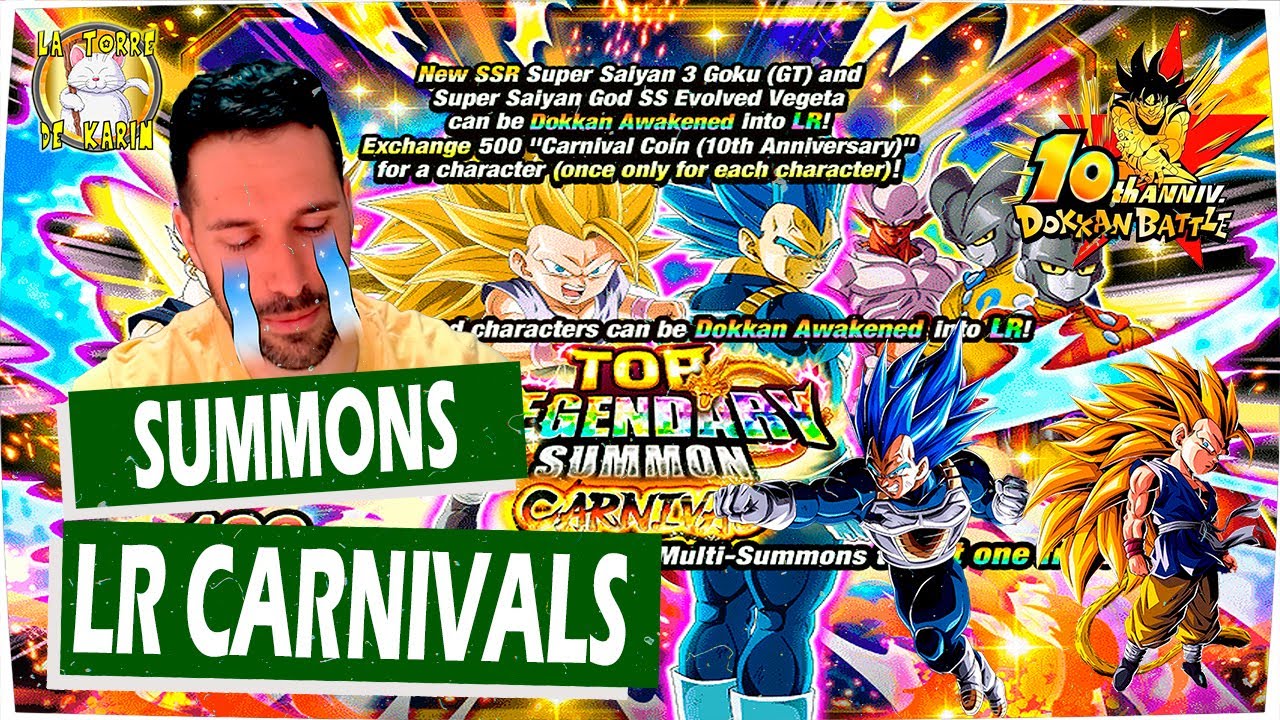 LLUVIA DE LR EN SUMMONS CARNIVAL DOKKAN BATTLE 10 ANIVERSARIO - YouTube