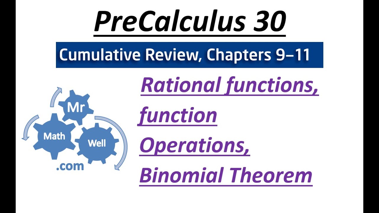 PC 30 Ch 9-11 Review (Rational Functions, Function Operations, Binomial ...