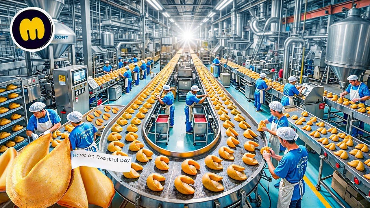How Fortune Cookies are Made in Factory - YouTube