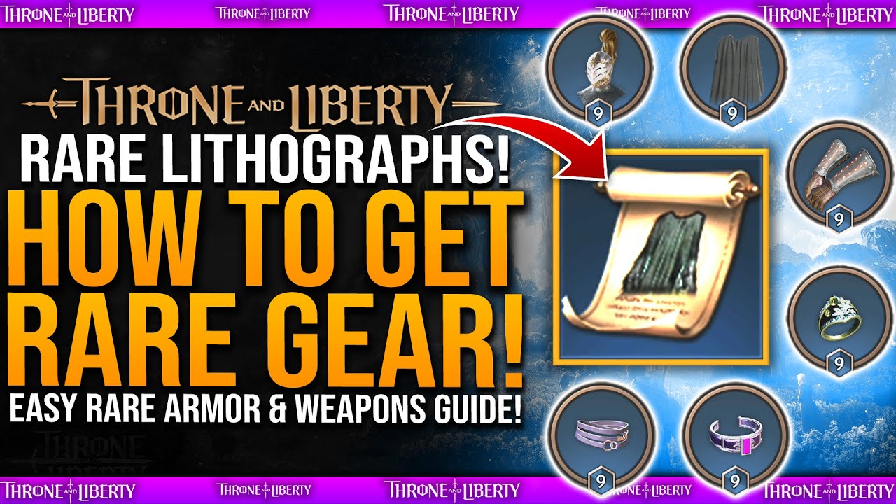 RARE LITHOGRAPHS - How To Craft RARE GEAR?? / How To Get EASY Rare ...