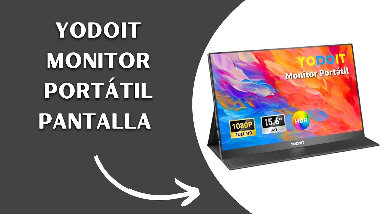 Yodoit Monitor Portátil Pantalla Portatil de 15,6 Pulgadas IPS FHD ...