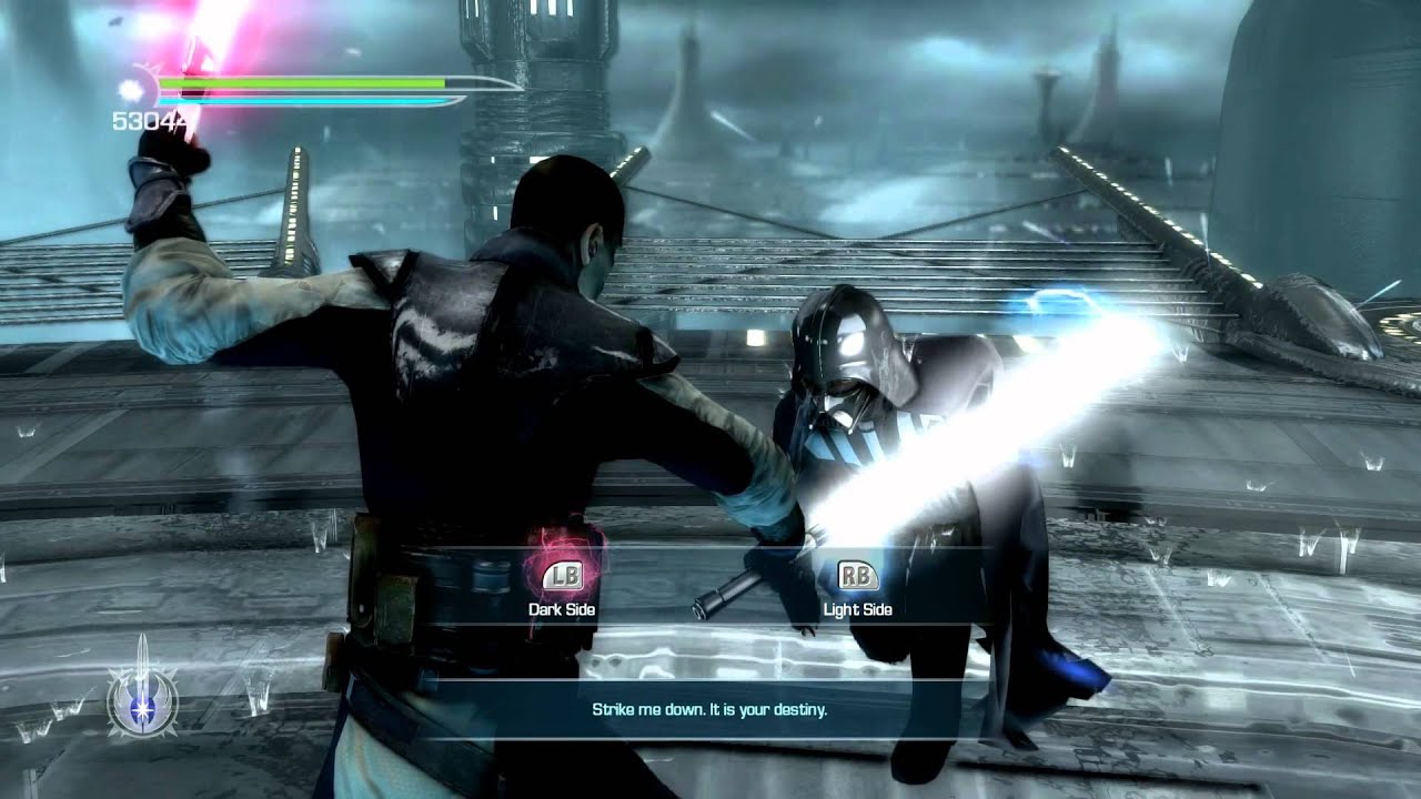Star Wars The Force Unleashed 2 Darth Vader Battle and Dark Side Ending ...