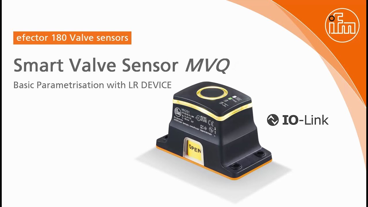 How To Basic Parametrisation Of The Smart Valve Sensor Mvq Via Io Link Youtube