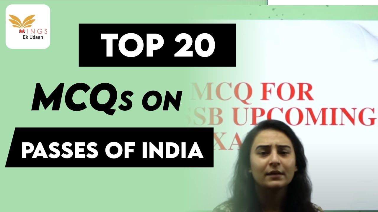 Set 13 - Important top 20 MCQs on Passes of India | Patwari | Forester ...